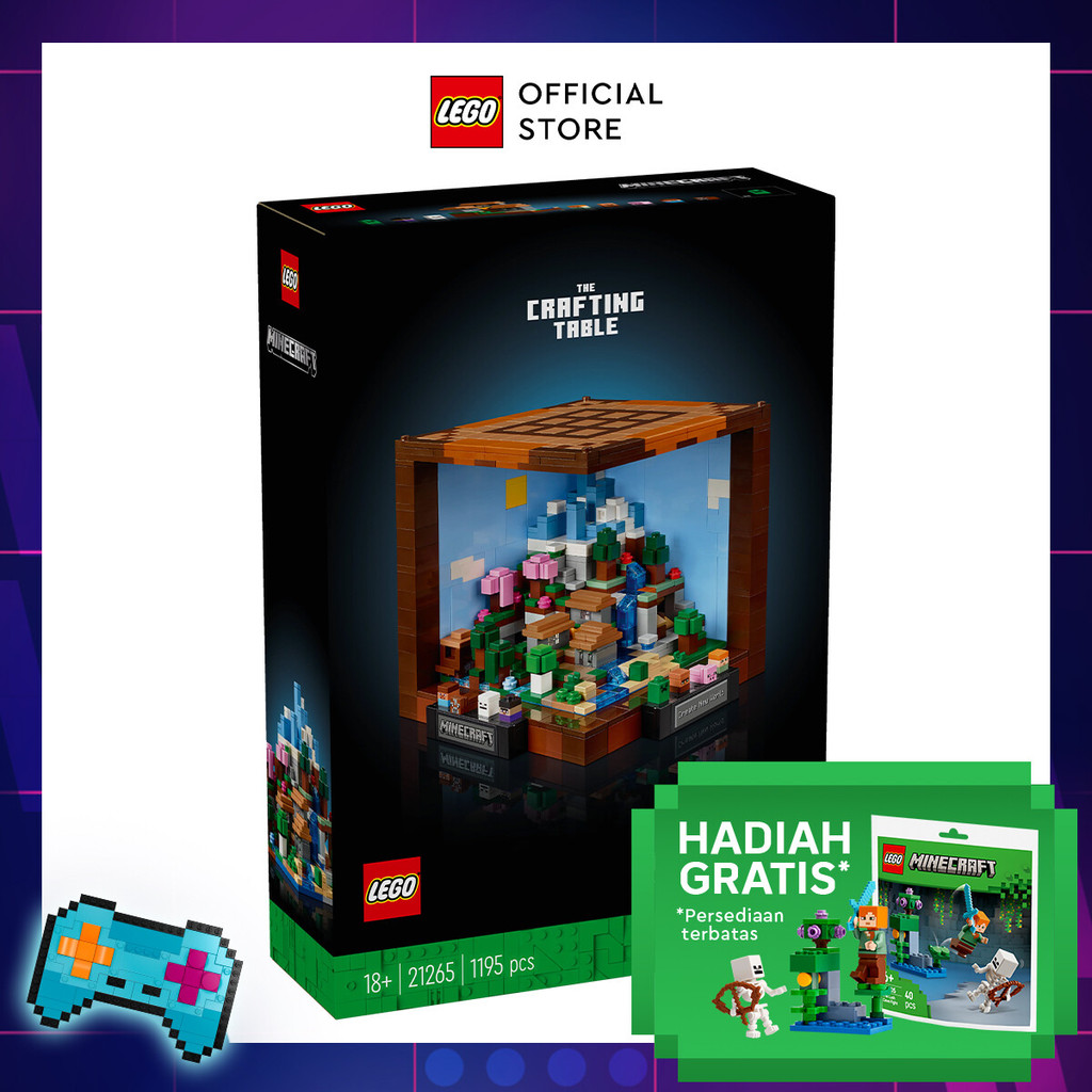 Jual LEGO Minecraft 21265 The Crafting Table (1195 Pieces) Mainan ...