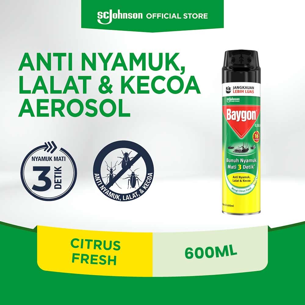 Jual BAYGON INSEKTISIDA SPRAY CITRUS FRESH 600/675mL | Shopee Indonesia