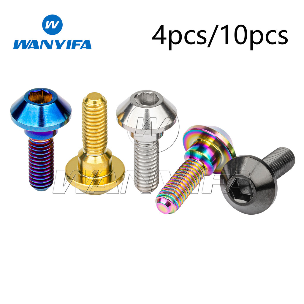Jual Wanyifa 4/10Pcs Titanium Bolt Screw M6 X 20/25mm Allen Key Head ...