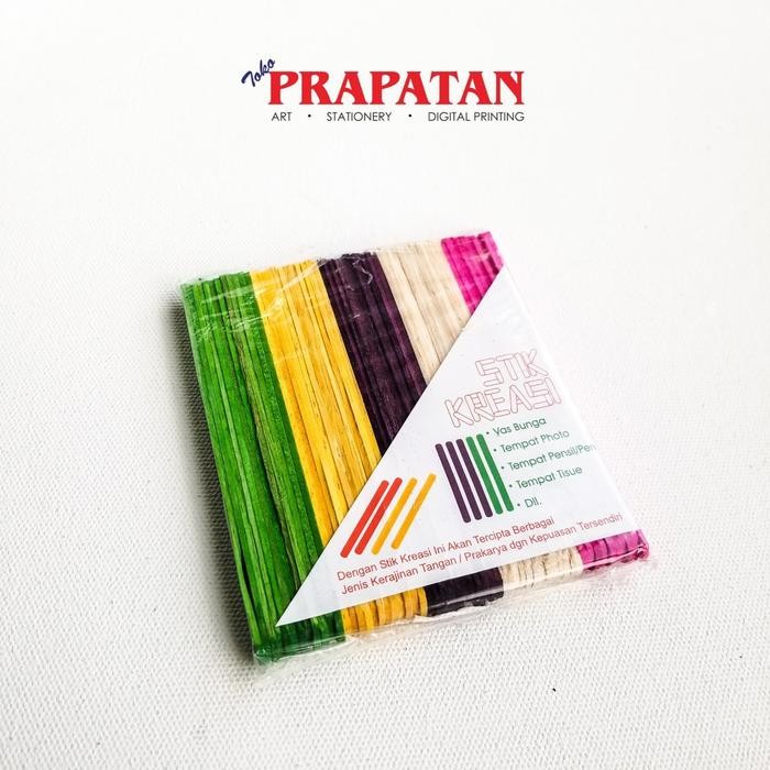 Jual Stik Es Krim Warna / Stik Kreasi / ice cream stick (isi : 60 ...