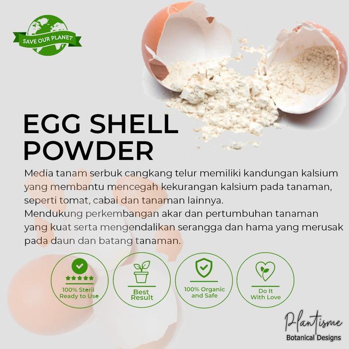 Jual Media Tanam – Egg Shell Powder Pupuk Kulit Telur Bubuk Alami ...