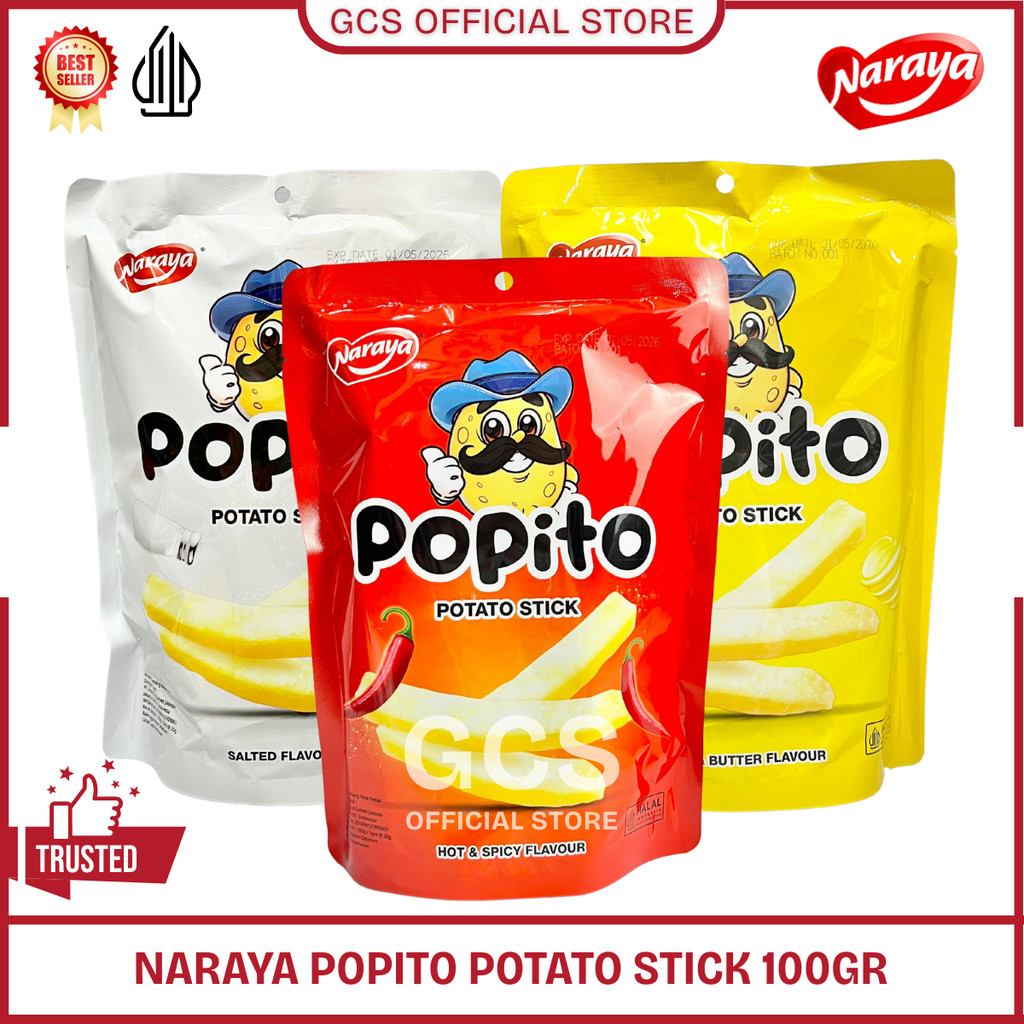 Jual NARAYA POPITO Potato Stick Snack Kentang Rasa Honey Butter Hot ...