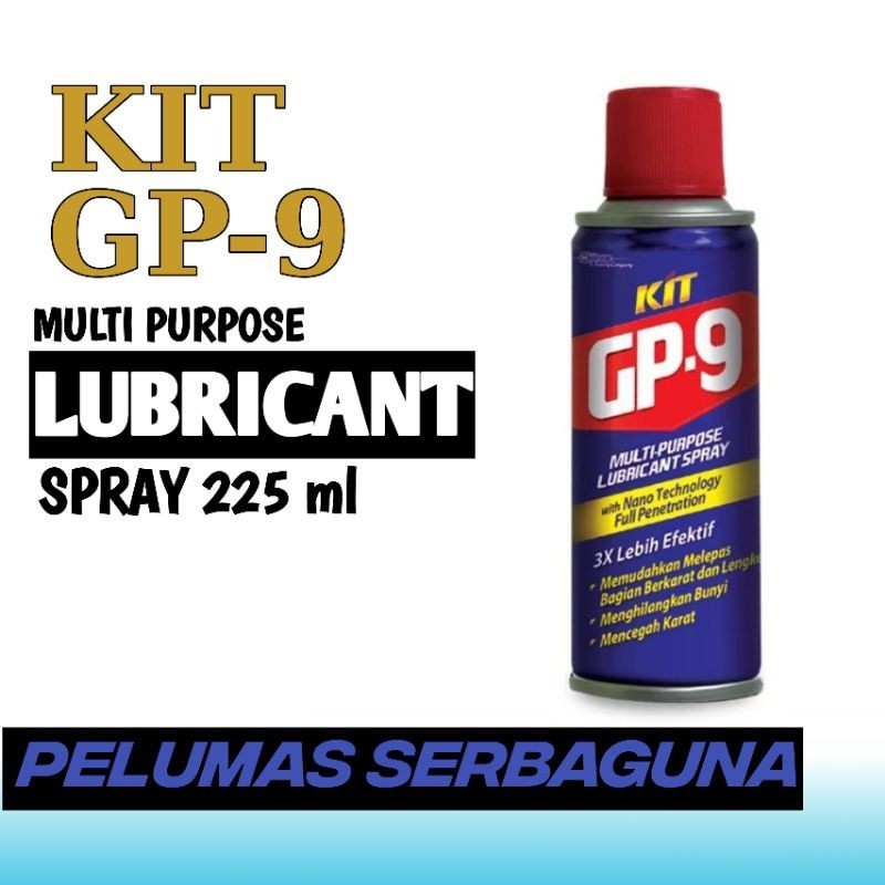 Jual KIT GP-9 SPRAY 225 ML Pelumas Semprot Anti karat Serbaguna - AMY ...