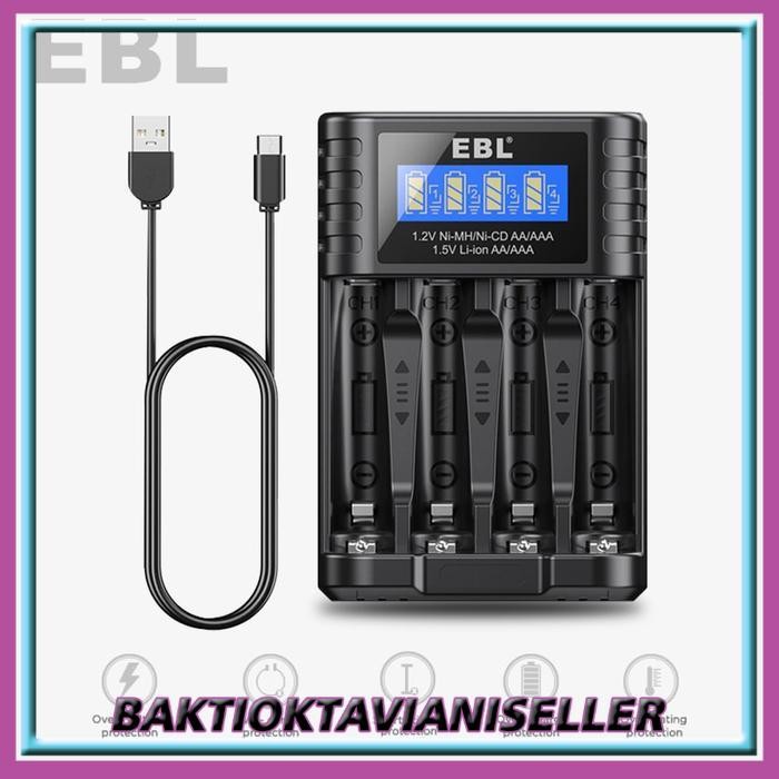 Jual EBL Smart Quick Charger AA AAA Ni-MH Ni-CD Li-Ion Rechargeable ...
