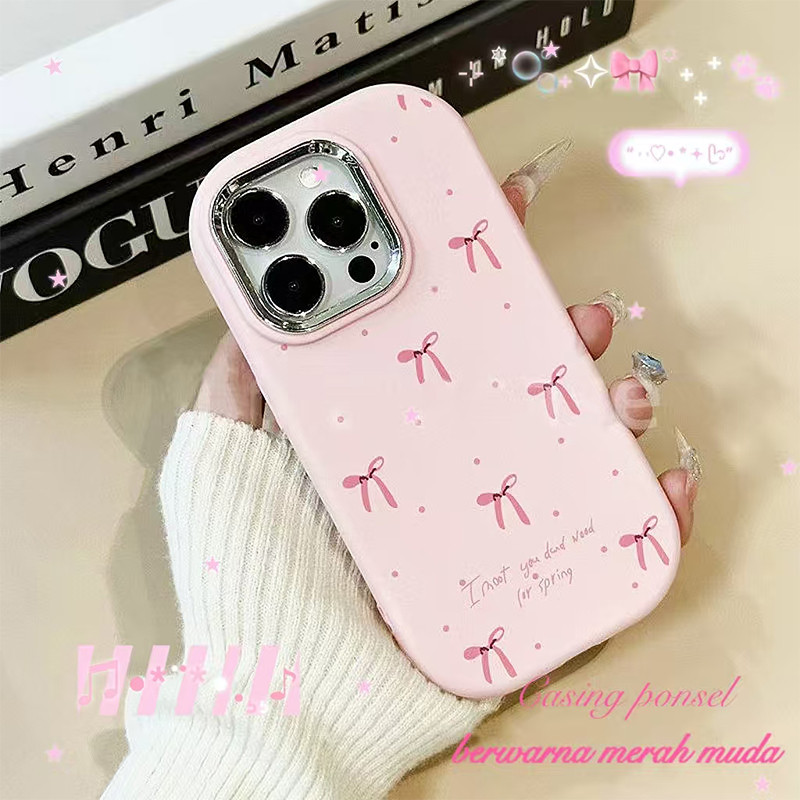 Jual Casing Ponsel Iphone 11 13 Xr Pita Merah Muda Lucu Pita Romantis ...