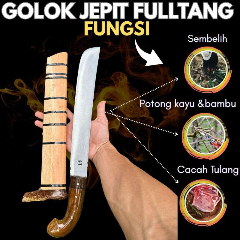 Jual Golok Jepit Golok Bambu Tebas FulnBaja Sipuh ""Siap Pakai | Shopee ...