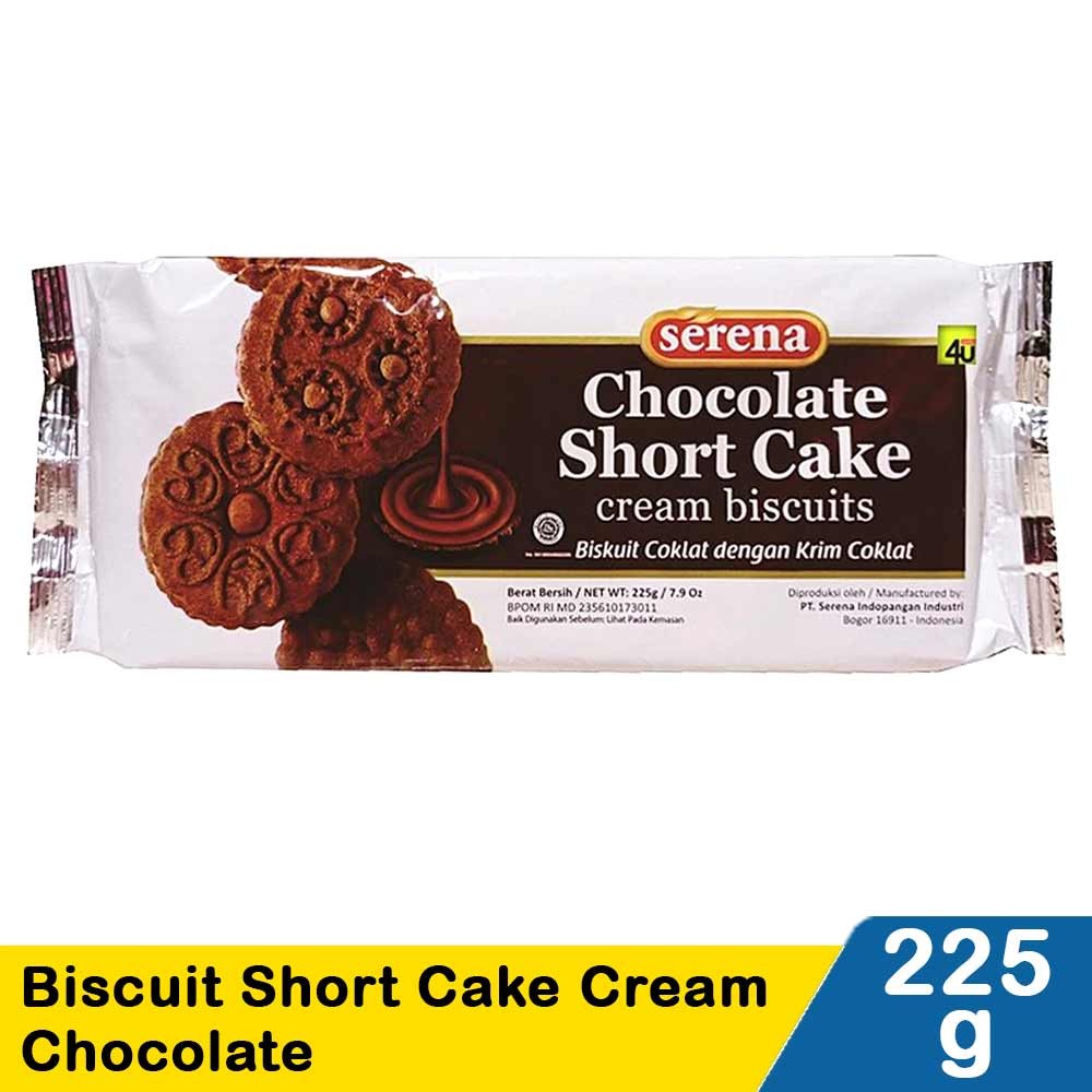 Jual SERENA BISCUIT SHORT CAKE CREAM CHOCOLATE 225g | Shopee Indonesia