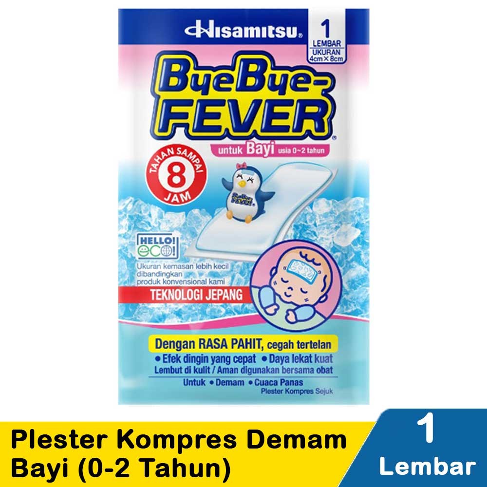 Jual HISAMITSU PLESTER KOMPRES DEMAM BABY BYE BYE-FEVER 4x8cm | Shopee ...