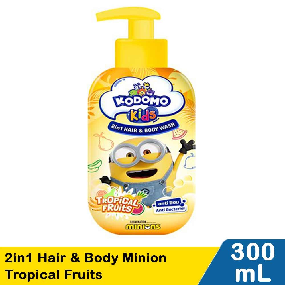 Jual KODOMO KIDS 2IN1 HAIR & BODY MINION TROPICAL FRUITS 300mL | Shopee ...