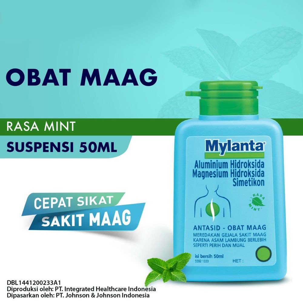 Jual MYLANTA OBAT MAAG LIQUID MINT 50mL | Shopee Indonesia