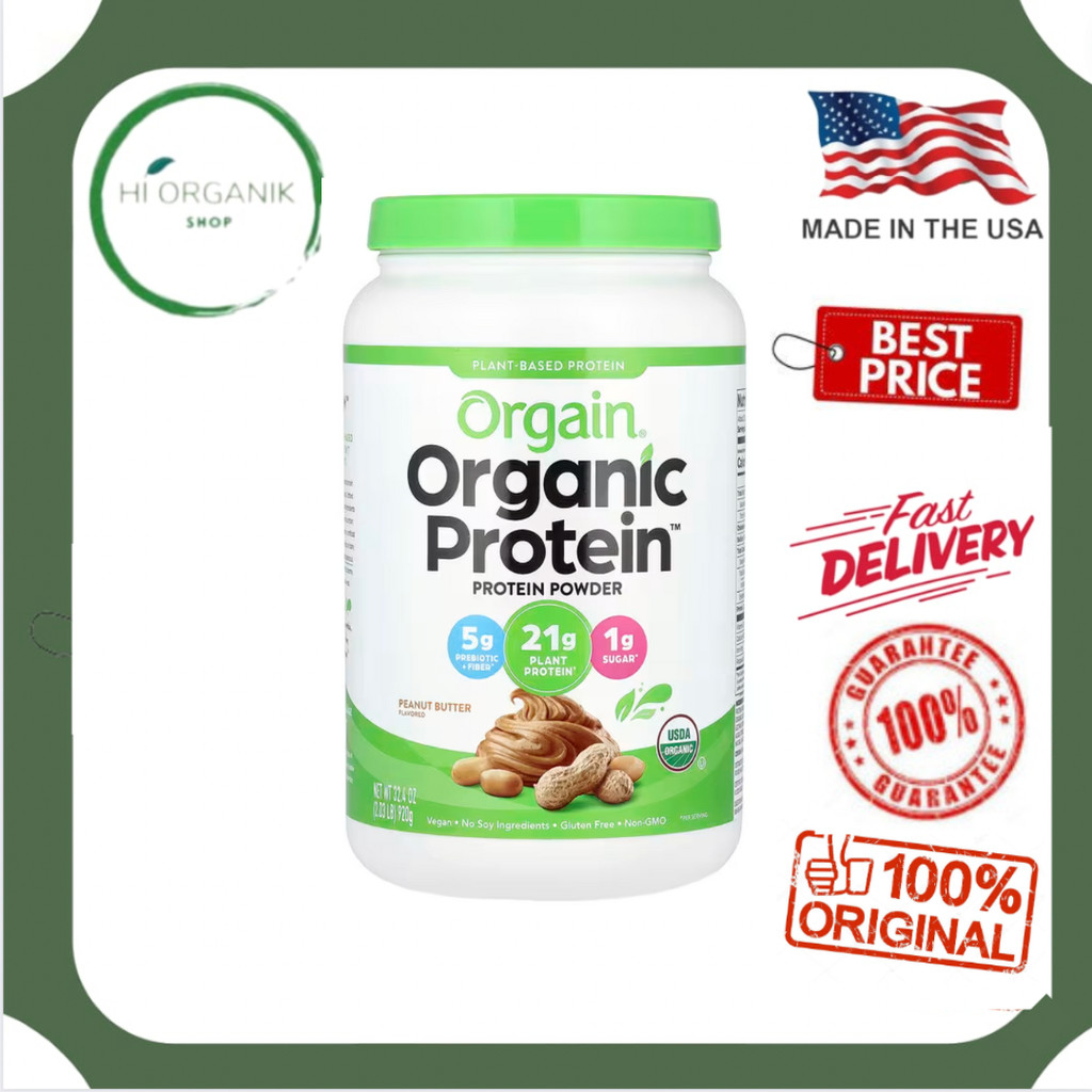 Jual Orgain Organic Protein Powder Plant Based Peanut Butter 920 g ...