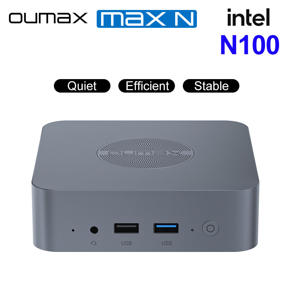 Jual 2025 OUMAX Mini PC Intel N100 16GB 500GB N95 8GB 256GB Quiet Dual ...