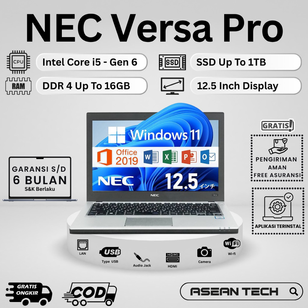Jual Laptop NEC Versa Pro Core i5 Gen 6 RAM 16GB SSD 1TB Slim - Second ...