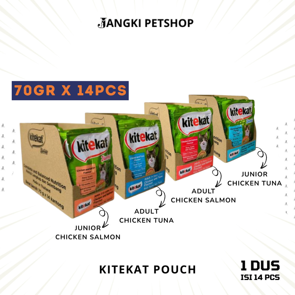 Jual kitekat pouch 70gr all varian (12PCS) | makanan kucing sachet ...