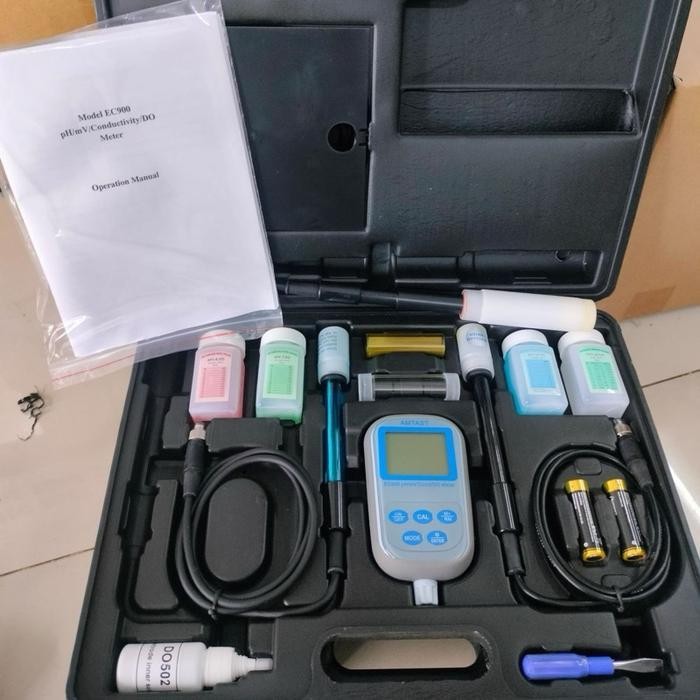 Jual Alat Ukur Kualitas Air AMTAST EC900 EC 900 8in1 pH/mV Conductivity ...