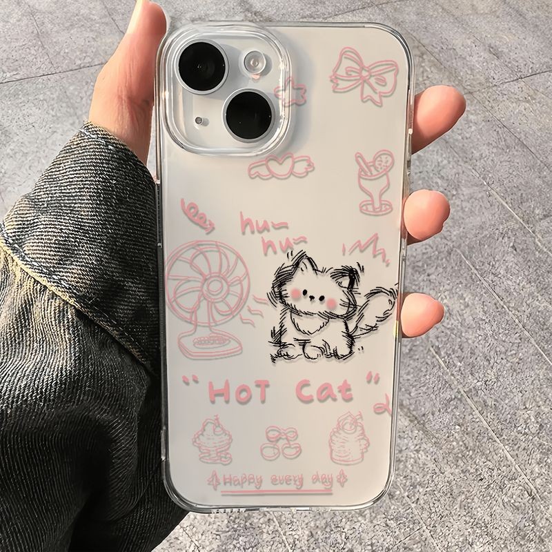 Jual Softcase Kucing kecil berkipas Redmi jelas Transparan Anti slip ...