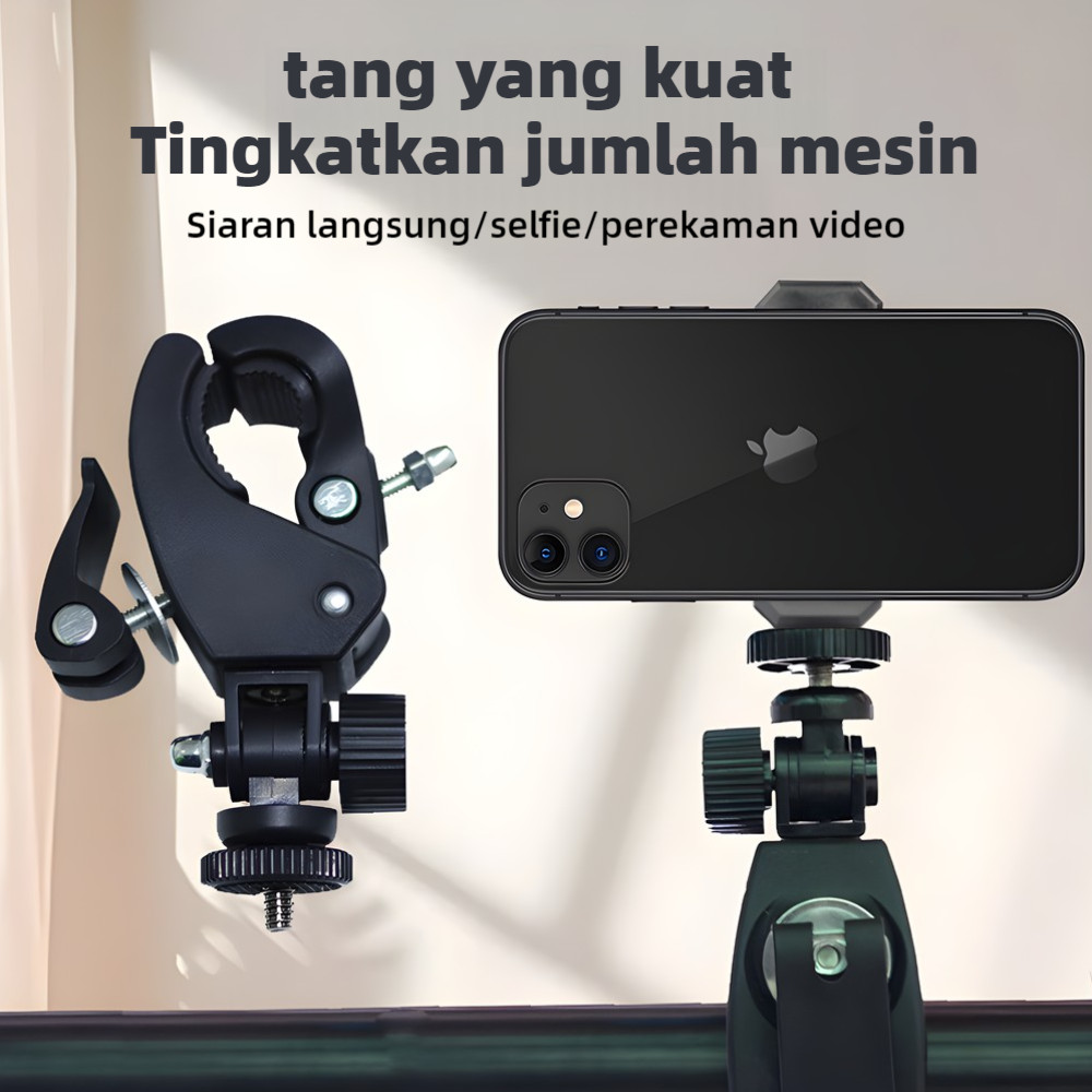 Jual Universal Holder Crab Clamp plus U Penjepit Tripod Ring Light ...