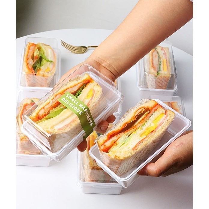 Jual 10 Pcs Mika Dessert Premium Mika Tray Sandwich Box Kotak Mika Roti ...
