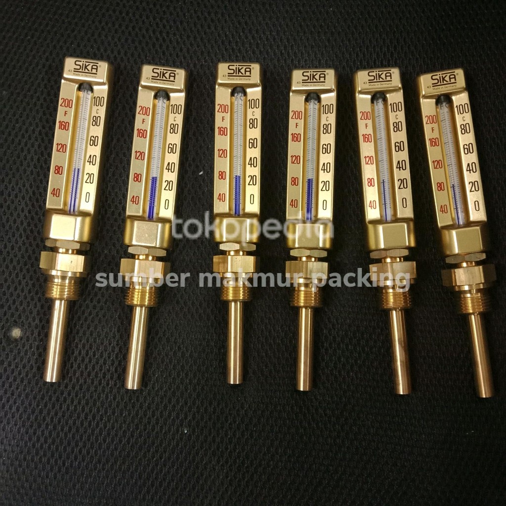 Jual Thermometer sika 15A type balok 100°C panjang stik 10 cm | Shopee ...