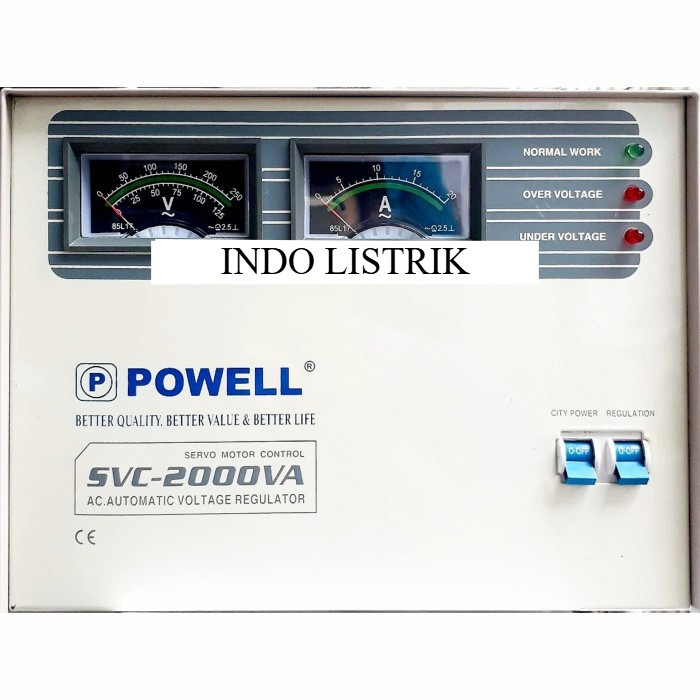 Jual POWELL Stabilizer Stavol SVC 2000VA 2000W 2000Watt 2000 Watt ...