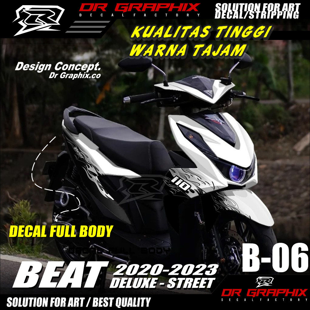 Jual Decal Sticker Honda Beat 2020-2024 Mugen Power-Decal Beat Deluxe ...