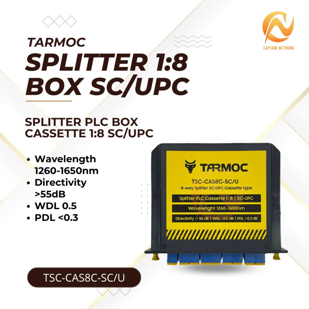 Jual Splitter FO 1:8 SC/UPC | Splitter 1:8 Box Cassette Fiber Optic ...