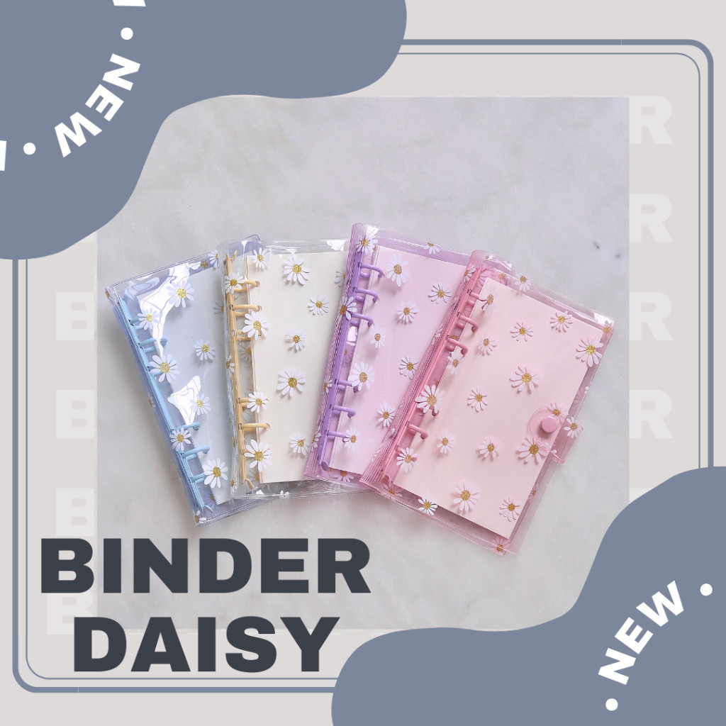 Jual Binder Transparan Motif Daisy Binder A6 Daisy 6Ring [BUJOYUK ...