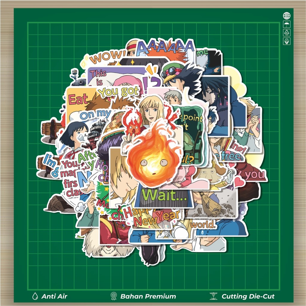 Jual HOT 50 PCS STIKER Stiker HOWL - Howl's Moving Castle Ghibli Stiker ...