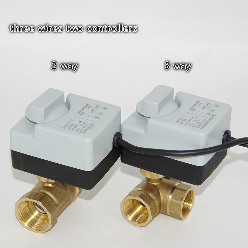 Jual Electric water flow switch Ball 3 one way bouchon Valve Two-way ...