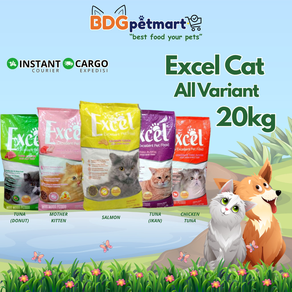 Jual Excel Cat Food Tuna 20 kg / Makanan Kucing 20kg | Shopee Indonesia