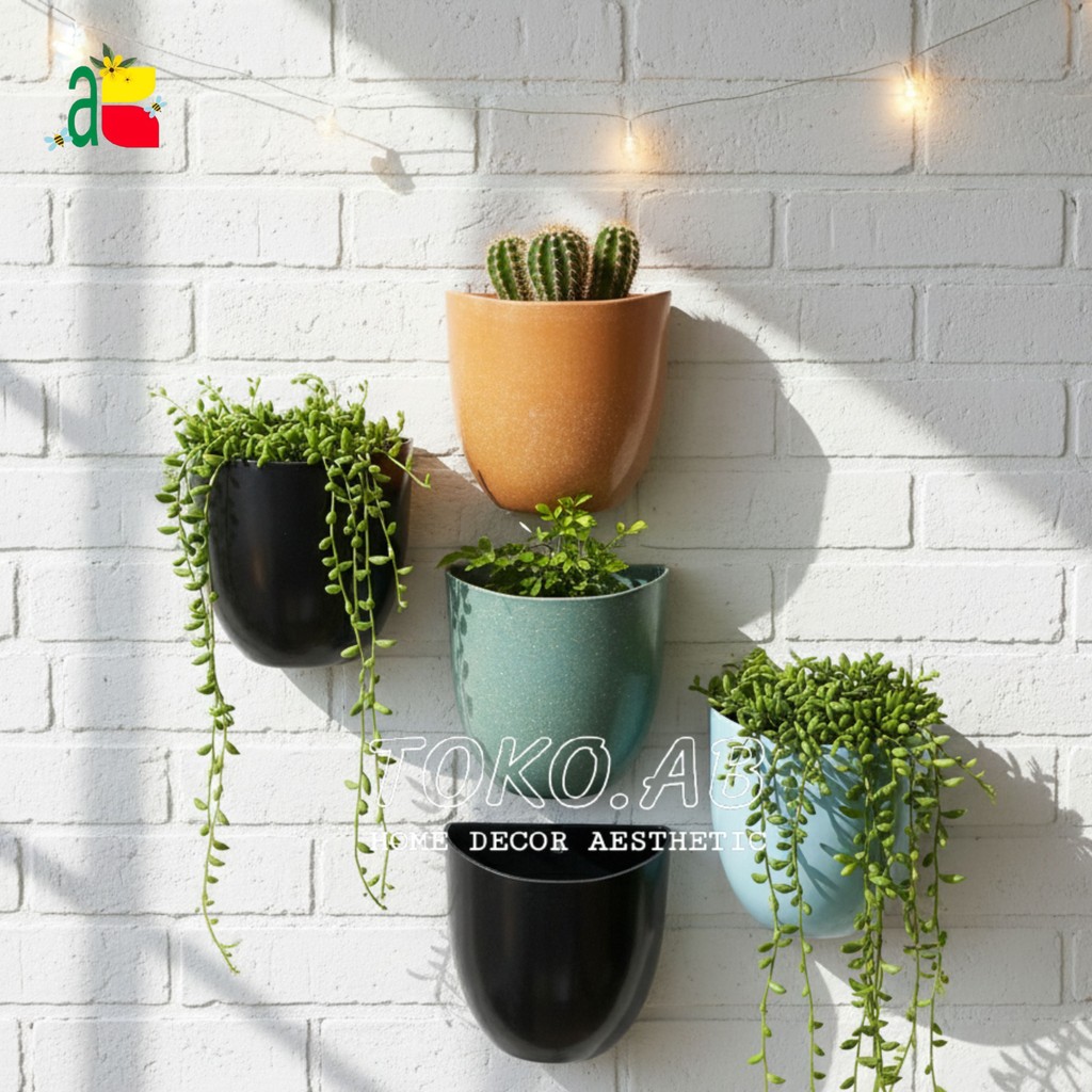 Jual POT BUNGA DINDING MELAMIN HIASAN TANAMAN ARTIFICIAL POT BUNGA ...