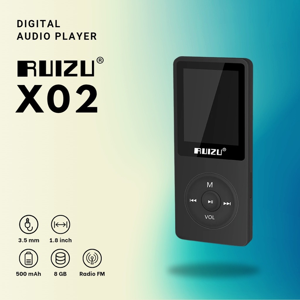 Jual RUIZU X02 HiFi DAP MP3 Digital Audio Player Recorder FM Radio ...