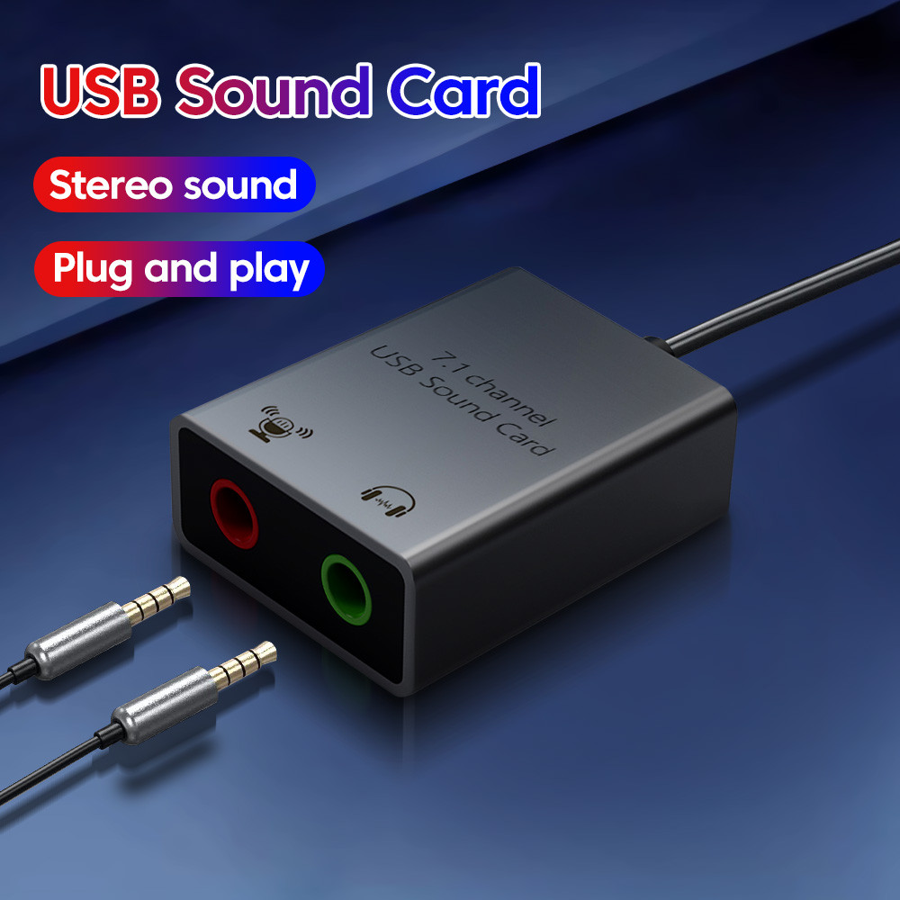 Jual USB to 3.5mm External Sound Card Adapter USB-C to Jack 3.5mm ...