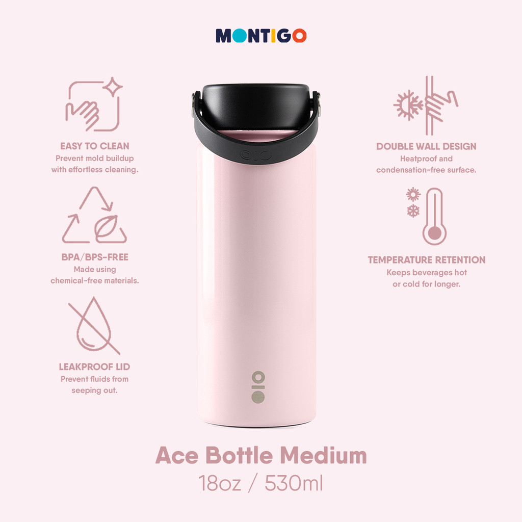 Jual Montigo | Tumbler Marshmallow Collection Ace Bottle Medium 18oz ...