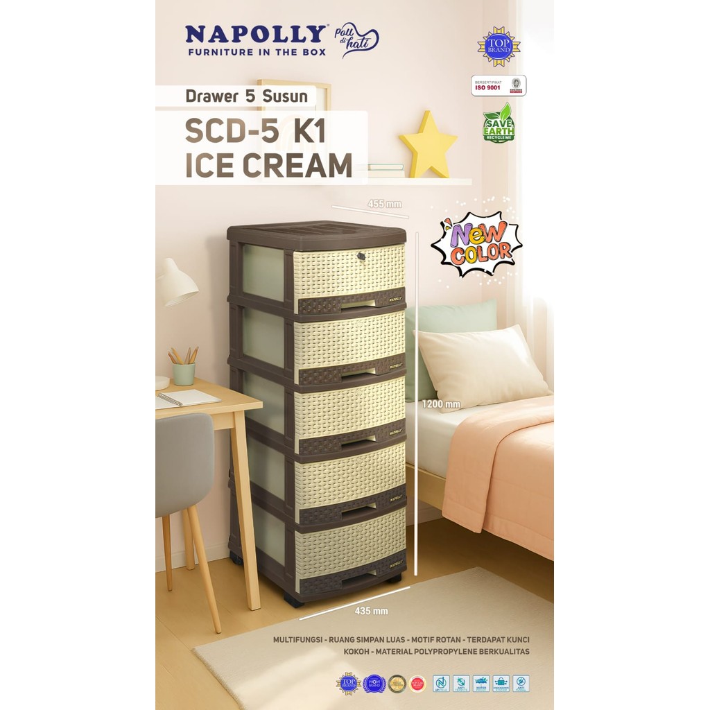 Jual NAPOLLY - SCD 5 K1 - RAK LACI CABINET NAPOLLY | Laci Napolly ...