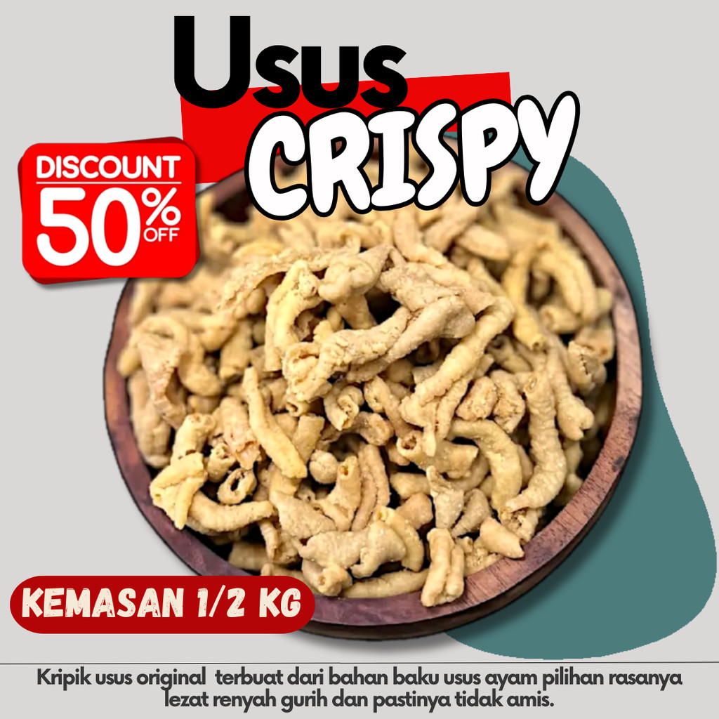 Jual Keripik Usus Ayam Crispy - usus krispy renyah 1/2kg | Shopee Indonesia