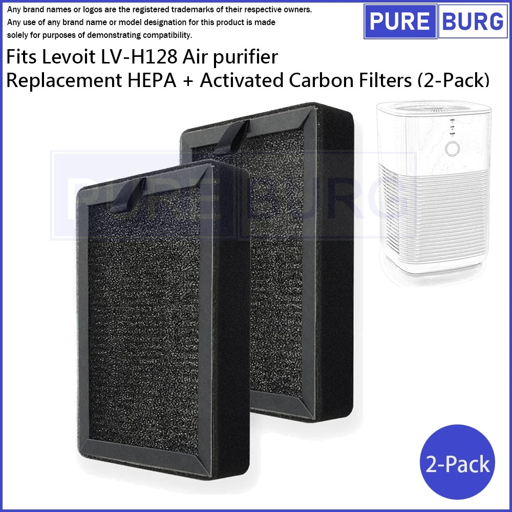 Jual Pureburg - Levoit LV-H128 Air Purifier Filter Pengganti 2in1 HEPA & Karbon Aktif 2pcs # LV ...