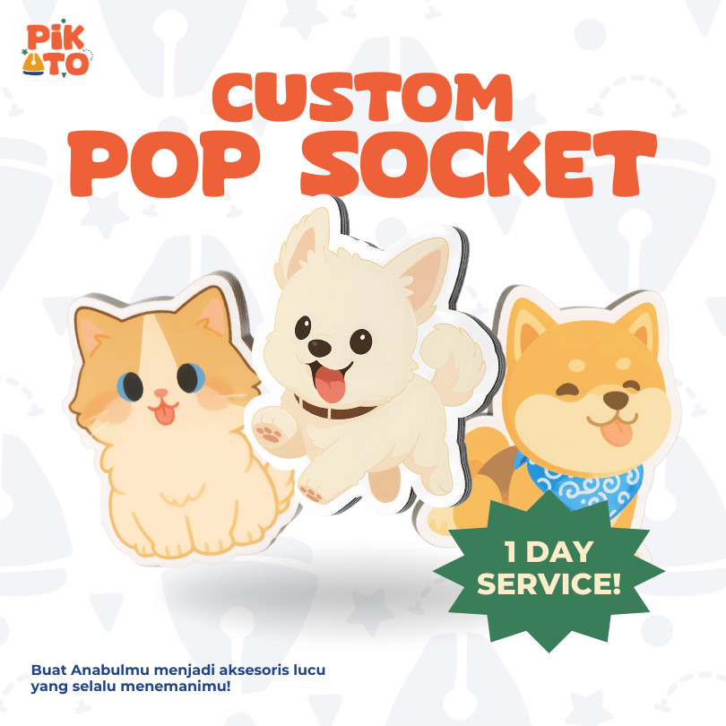 Jual PIKATO Popsocket Premium Hewan Peliharaan Custom Cartoon Akrilik ...