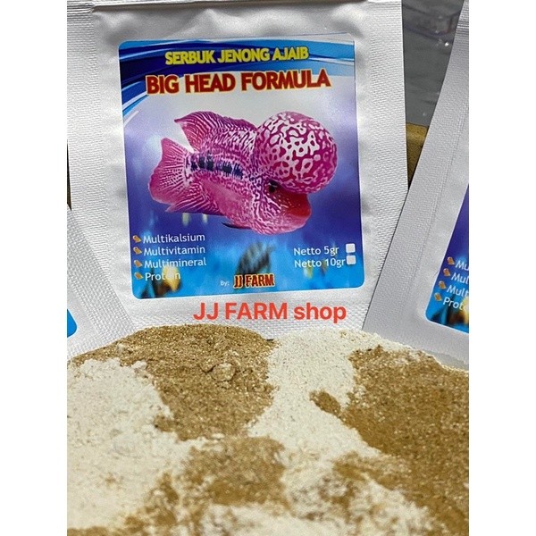 Jual serbuk jenong ajaib JJ FARM big head & breeding hormon vitamin ...