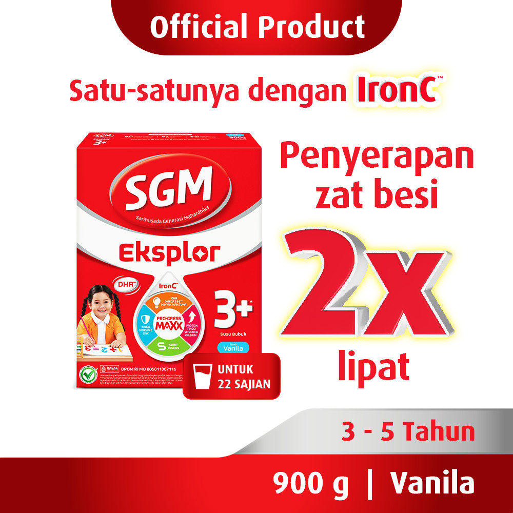 Jual SGM EKSPLOR 3+ PRO-GRESSMAXX SUSU PERTUMBUHAN VANILA 900g | Shopee ...
