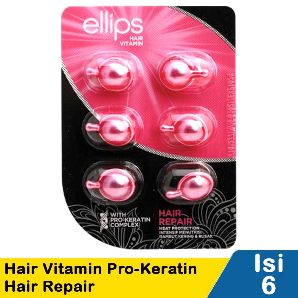 Jual ELLIPS HAIR VITAMIN PRO-KERATIN HAIR REPAIR 6X1mL | Shopee Indonesia