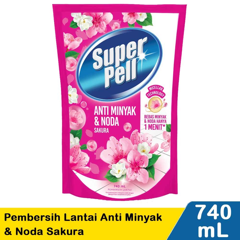 Jual SUPER PELL PEMBERSIH LANTAI SAKURA 740mL | Shopee Indonesia