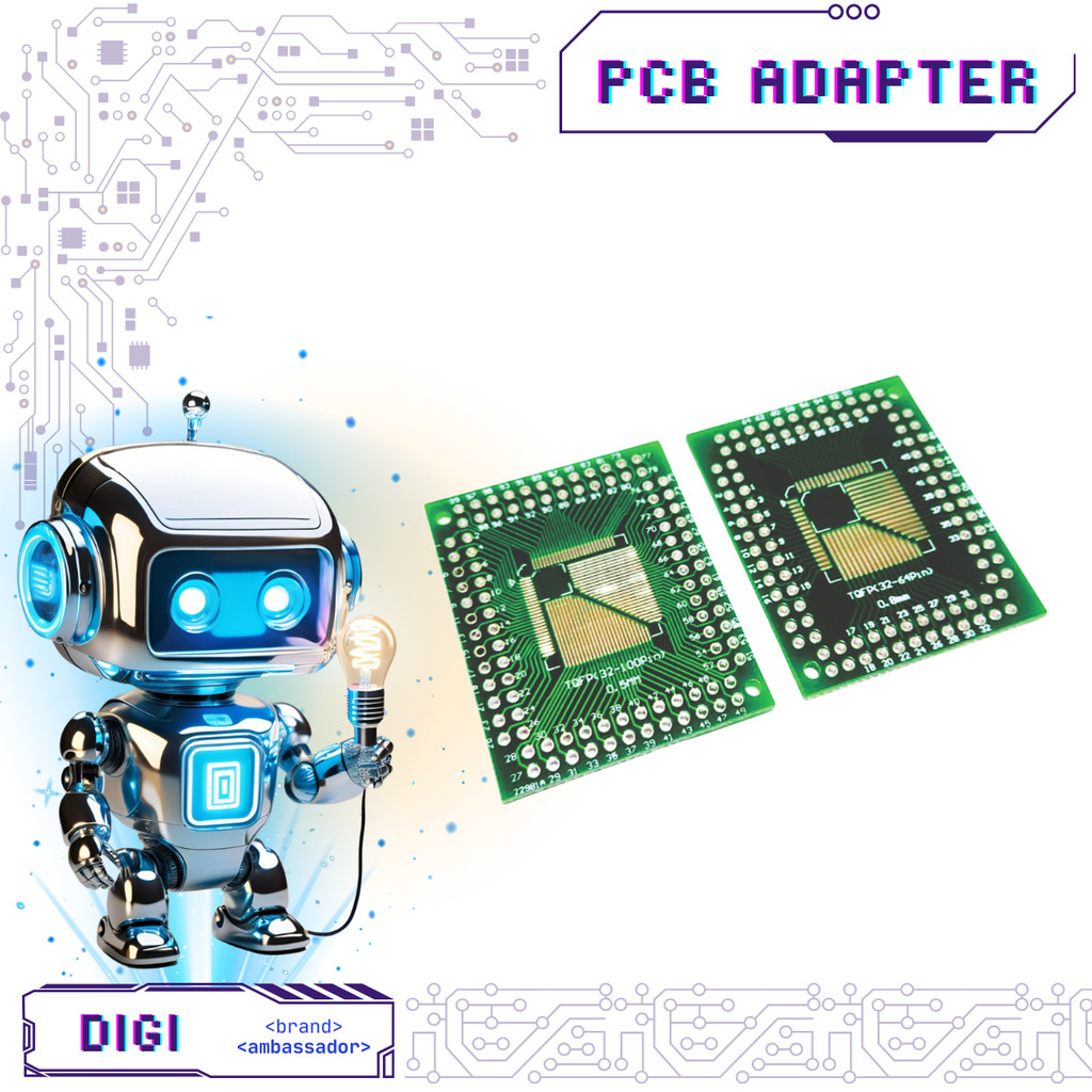 Jual ‌PCB Adapter Universal QFP to DIP - Digibot | Shopee Indonesia