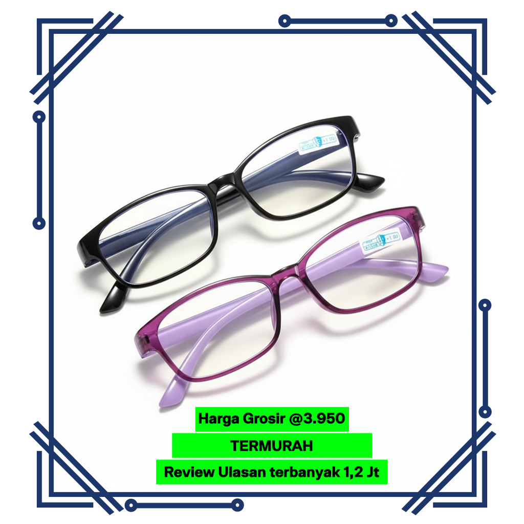 Jual [GROSIR @3.950] Kacamata Baca Pemblokiran Cahaya Biru Kacamata ...