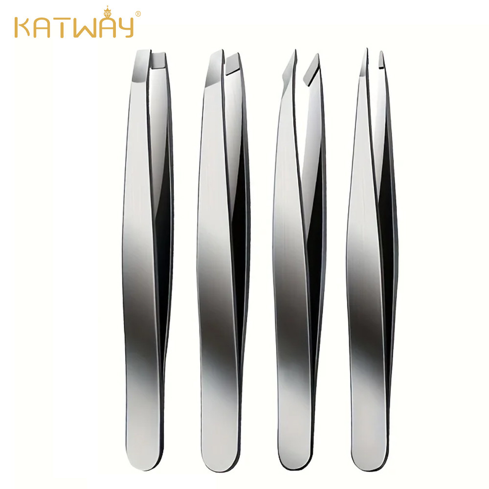 Jual KATWAY 4pcs Precision Tweezers Set Ideal for Eyebrow Hair Removal ...
