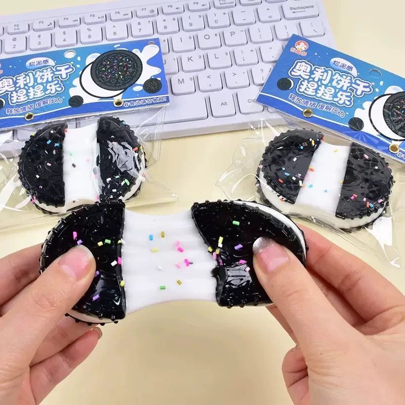 Jual Clover TABA SQUISHY Stretch Black Biscuit Squishy Toy mainan ...
