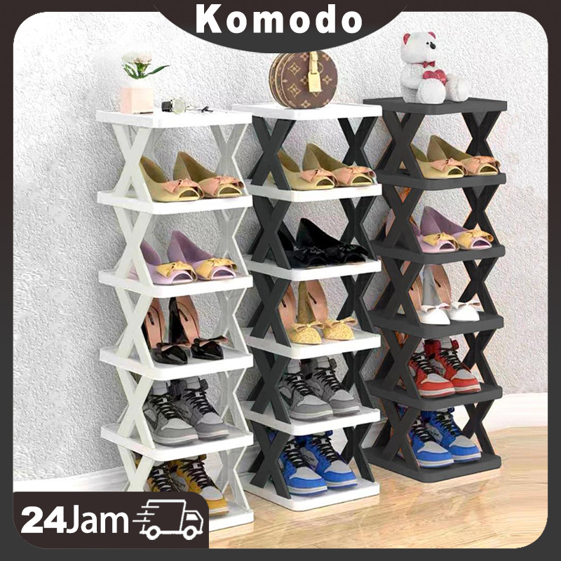 Jual Rak sepatu X tempat /rak sepatu susun /rak sandal tempel sendal ...