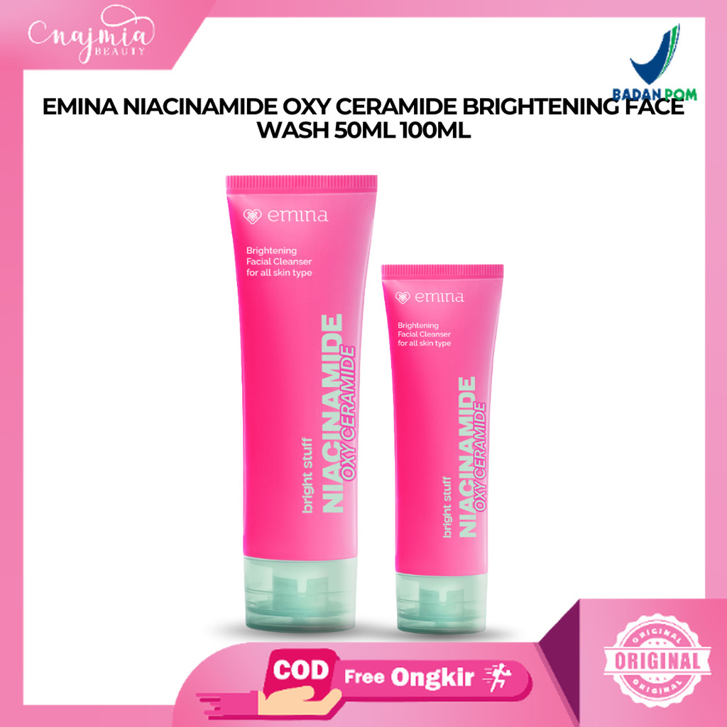 Jual Najmia Ofc Emina Niacinamide Oxy Ceramide Brightening Face Wash ...