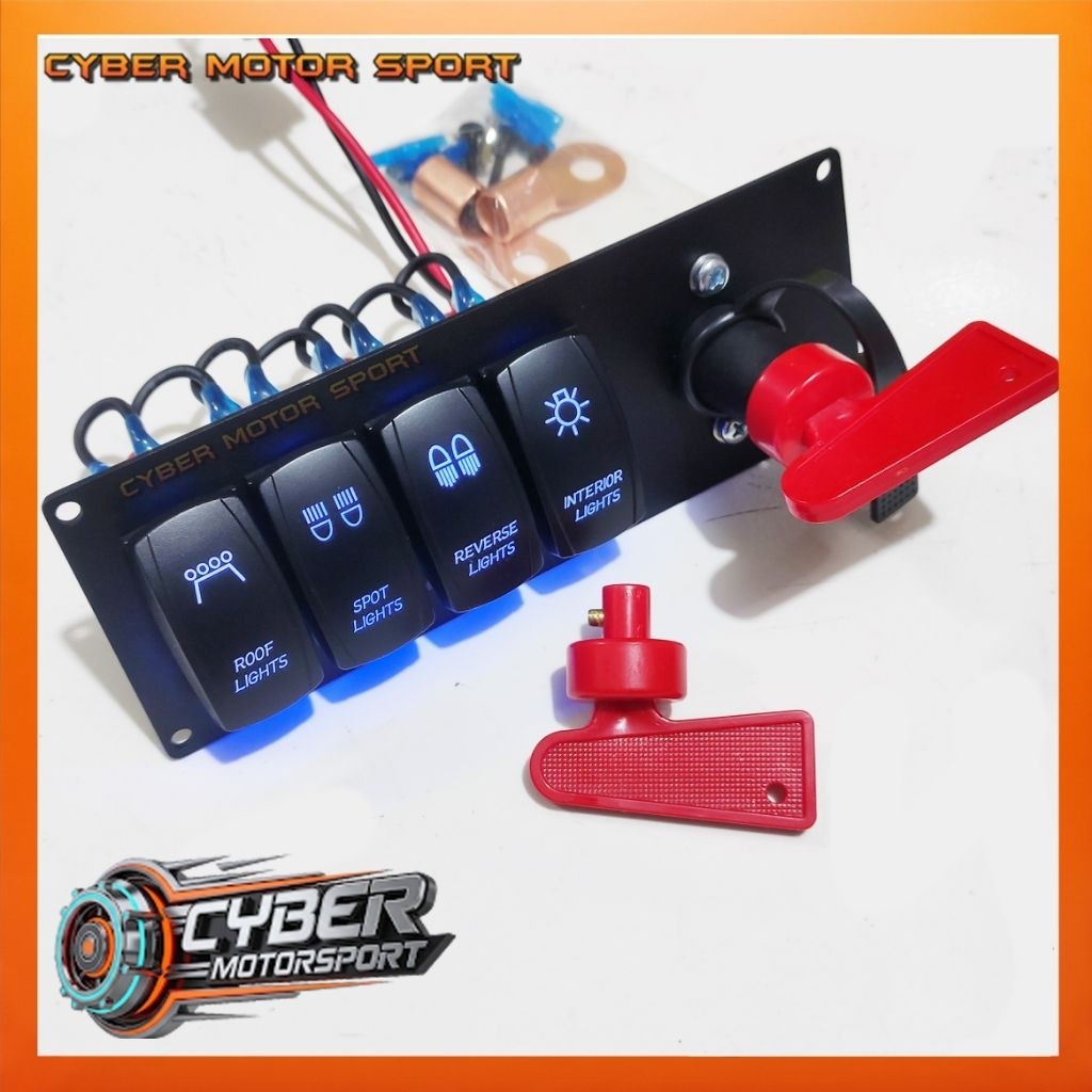 Jual Cut off switch saklar pemutus arus listrik mobil 4 saklar 12v 24v ...