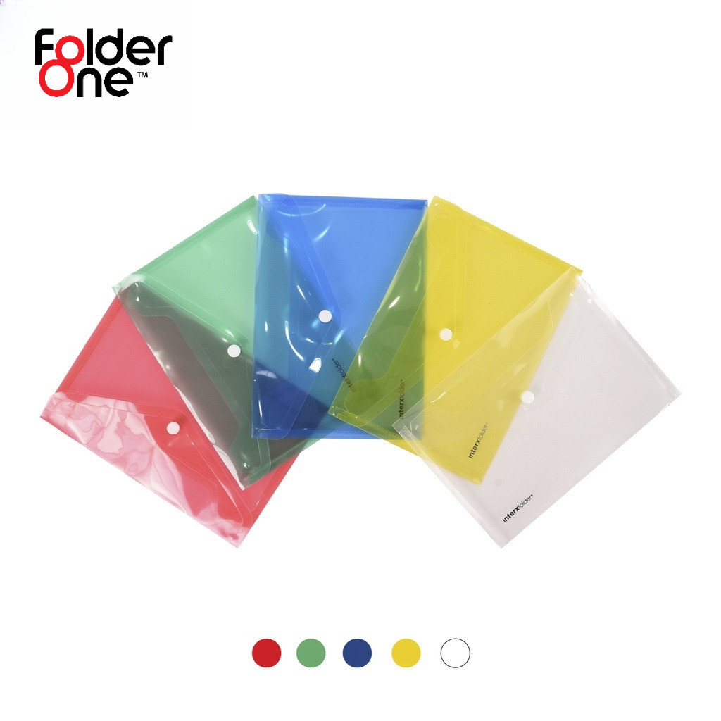 Jual InterX Folder Map Kancing Dokumen File Bag Transparan Bening A5 ...